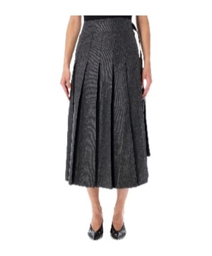RÓHE Pleated Wrap Midi Skirt - No