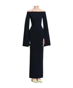 Solace Off-the-shoulder Dress - Black