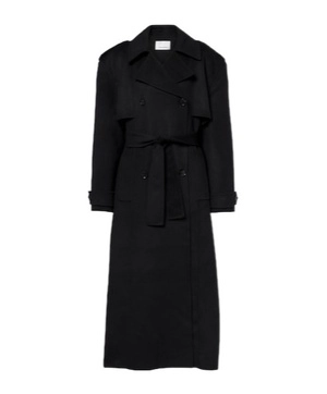 THE FRANKIE SHOP Nikola Padded Wool And Cashmere Trench Coat - Black
