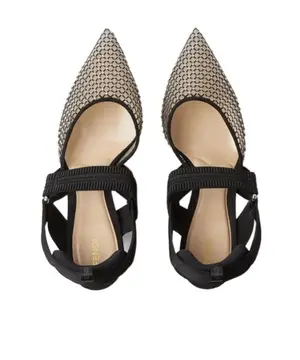 Fendi Colibri Mesh And Suede High-heeled Slingbacks