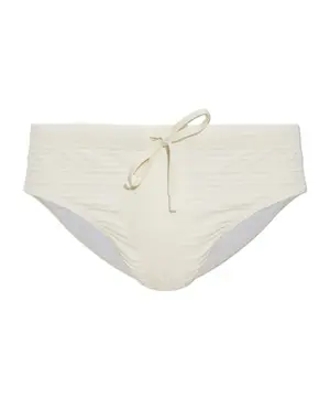 Balmain Drawstring Swim Trunks - Cream