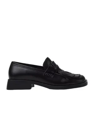 Camper Leather Moccasins For - Black