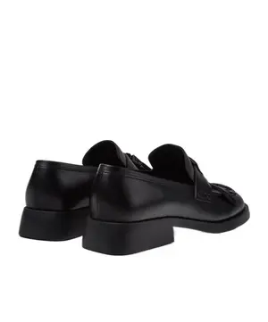 Camper Leather Moccasins With Fringed Detail