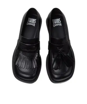 Camper Leather Moccasins With Fringed Detail