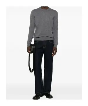 D'ANIELLO Crew-neck Ribbed-trim Knit