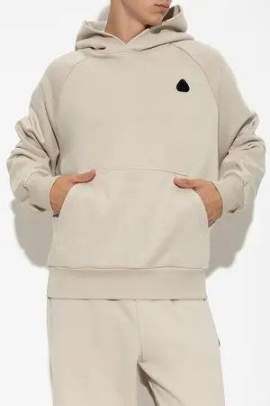 Moose Knuckles Logo Patch Hoodie - Off-white