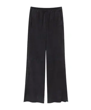 FORTE_FORTE Suede Wide Leg Trousers