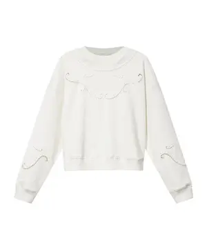 Isabel Marant Étoile Vella Embroidered Sweatshirt - Off-white
