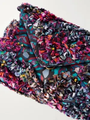 Dries Van Noten Multicolor Ruffled Clutch Bag