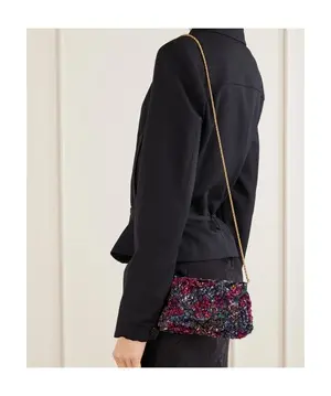Dries Van Noten Multicolor Ruffled Clutch Bag
