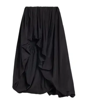 JIL SANDER Asymmetric Draped Skirt - Black