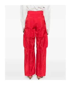THE FRANKIE SHOP Wide Leg Cargo Pants With Belted Waist