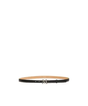 Max Mara Leather Belt With Letter Pattern Buckle