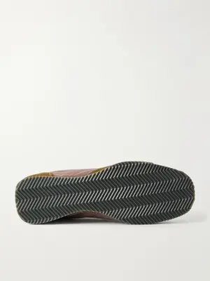 WALES BONNER Paris Suede-trimmed Trainers - Brown