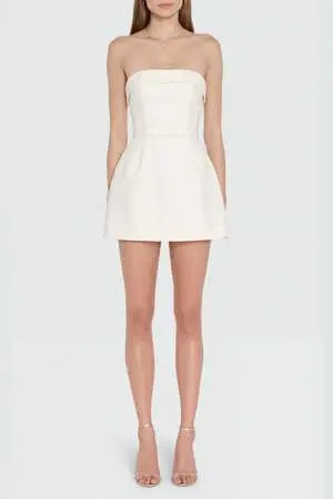 Amanda Uprichard Strapless A-line Skort Romper