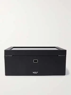 Wolf Roadster Full-grain Vegan Leather Ten-piece Watch Box
