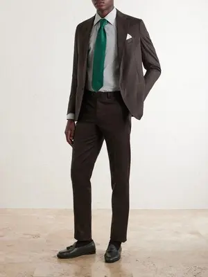 Zegna Trofeo Stripped Cotton-poplin Shirt