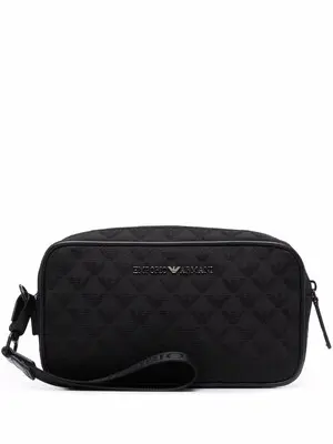 Emporio Armani Allover Logo Beauty-case - Black