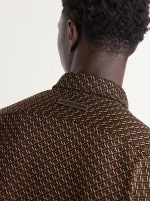 WALES BONNER Doshi Button-down Jacquard-knit Shirt