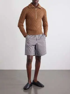 WALES BONNER Wool Half-zip Sweater