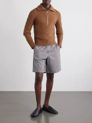 WALES BONNER Wool Half-zip Sweater
