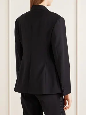 WALES BONNER Gallery Satin-trimmed Wool-twill Jacket