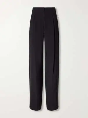 Veronica Beard Kenneth Stretch-crepe Wide-leg Pants - Black