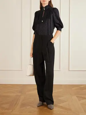 Veronica Beard Kenneth Stretch-crepe Wide-leg Pants