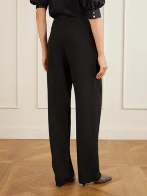 Veronica Beard Kenneth Stretch-crepe Wide-leg Pants