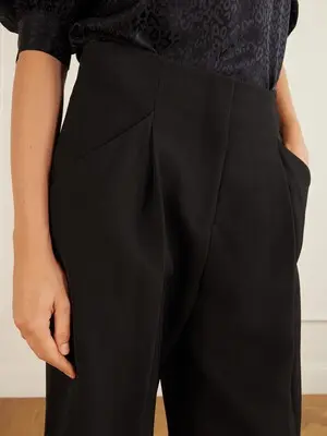 Veronica Beard Kenneth Stretch-crepe Wide-leg Pants