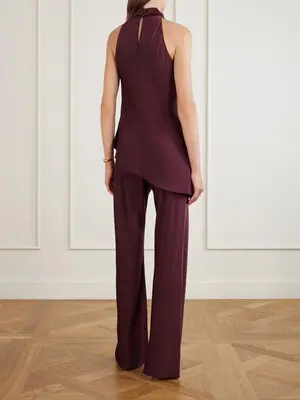 Veronica Beard Radford Crepe Satin Blouse