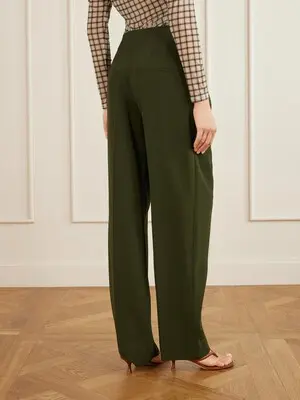Veronica Beard Kenneth Stretch-crepe Wide-leg Pants