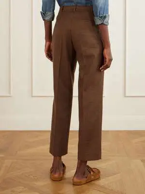 Polo Ralph Lauren Houndstooth Cotton-blend Straight-leg Pants