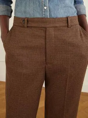 Polo Ralph Lauren Houndstooth Cotton-blend Straight-leg Pants