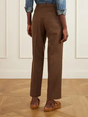 Polo Ralph Lauren Houndstooth Cotton-blend Cropped Trousers