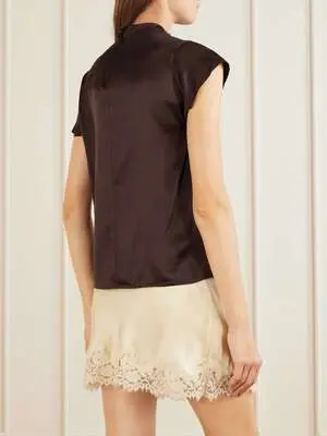 Staud Davina Silk-blend Top