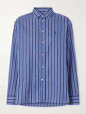 Polo Ralph Lauren Striped Cotton-poplin Shirt - Blue