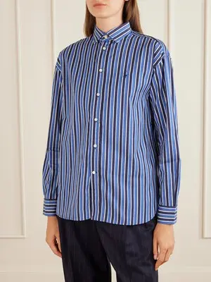 Polo Ralph Lauren Striped Cotton-poplin Shirt - Blue