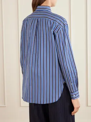 Polo Ralph Lauren Striped Cotton-poplin Shirt - Blue