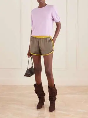 Staud Aero Satin Shorts