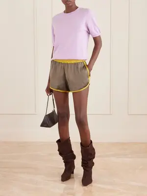 Staud Aero Satin Shorts