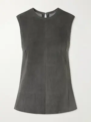 Stouls Miuccia Suede Tank Top - Gray