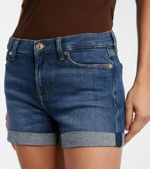 7 For All Mankind Mid-rise Denim Shorts