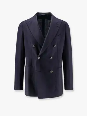 Tagliatore Doublebreasted Virgin Wool Blazer - Blue