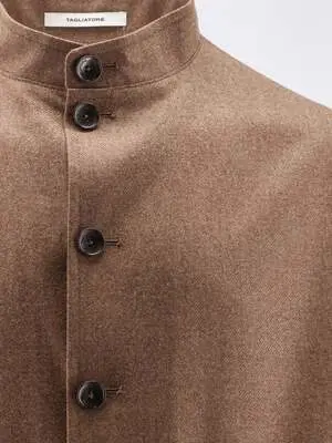 Tagliatore Mandarin Collar Blazer In Loro Piana Fabric