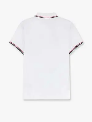 Moncler Cotton Polo Shirt With Logo Patch