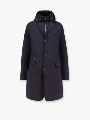 MOORER Padded Nylon Long Jacket