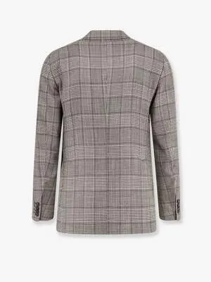 Tagliatore Singlebreasted Virgin Wool And Silk Blazer