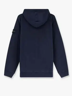 Stone Island Cotton Sweatshirt With Side Logo Patch