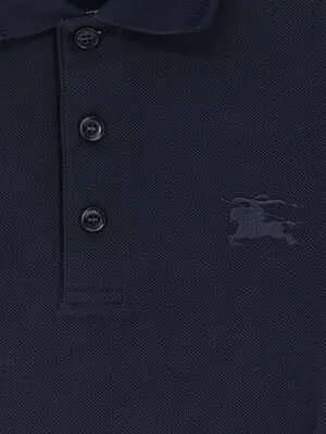 Burberry Cotton Polo Shirt With Embroidered Logo